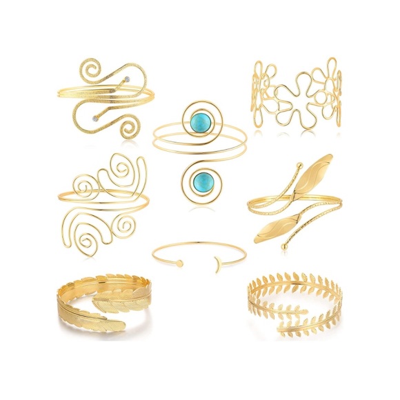 Jewelry | 8 Pcs Arm Cuff Upper Arm Bracelets Bangle Open Armlets ...